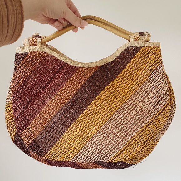 Vintage | Bags | Vintage Straw Multicolored Mini Purse | Poshmark